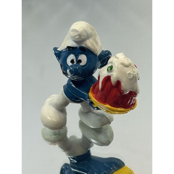 Toys | Smurfs 2100 Cake Smurf Birthday Party Figure Vintage Pvc Toy ...